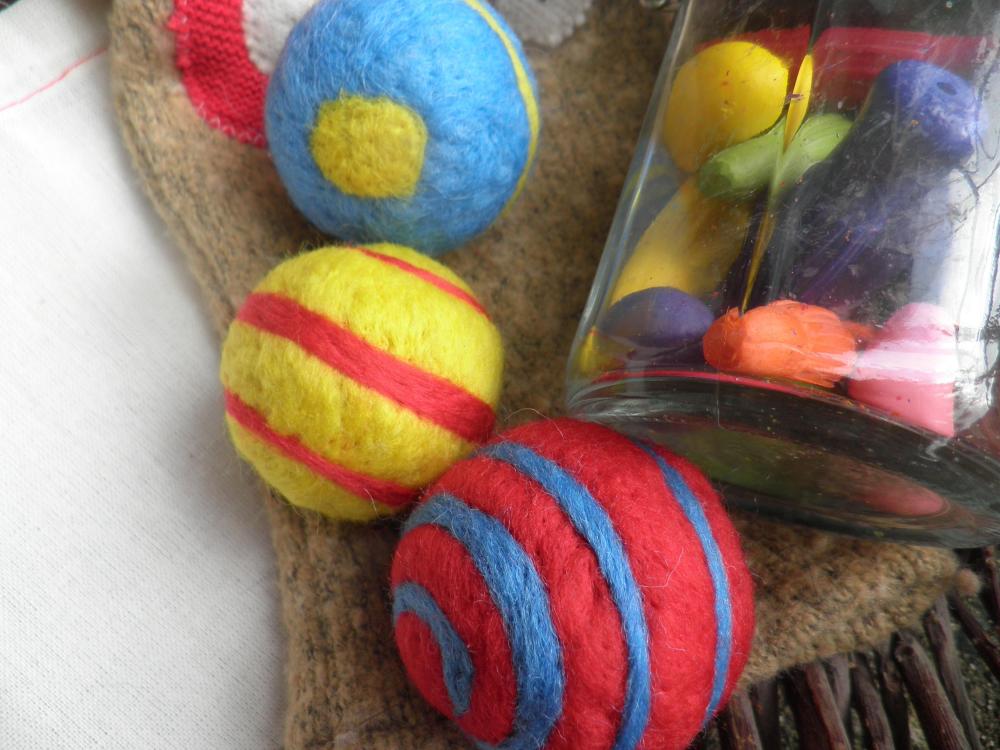 Waldorf Inspired. Lavender Filled Wool Toy Balls. Vibrant Sensory Toys ...